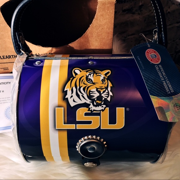 Little Earth | Bags | Rare Lsu Cyclone License Plate Purse | Poshmark